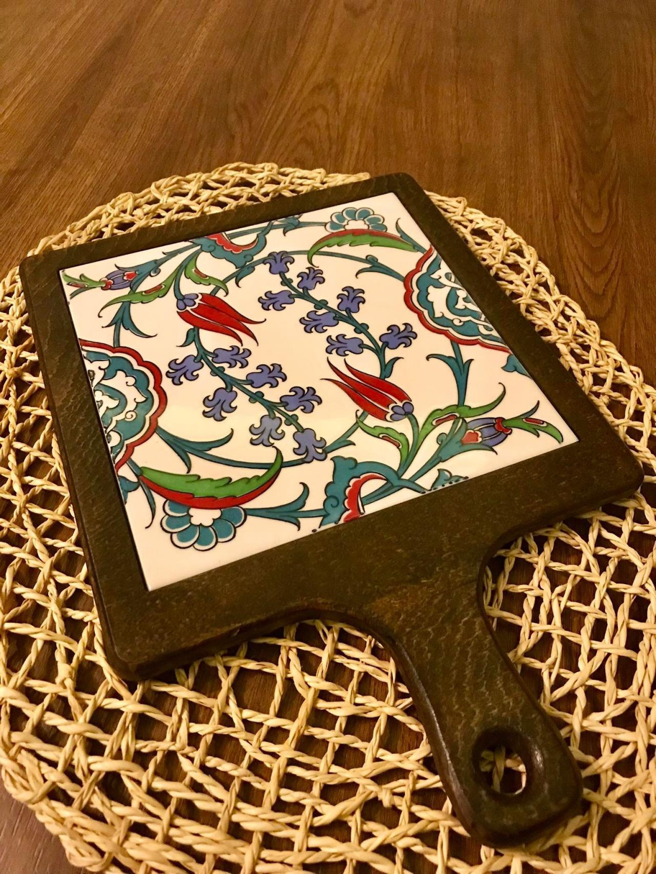 Wooden Ceramic Cutting Board , Chopping Block, Cheese Serving Board ...